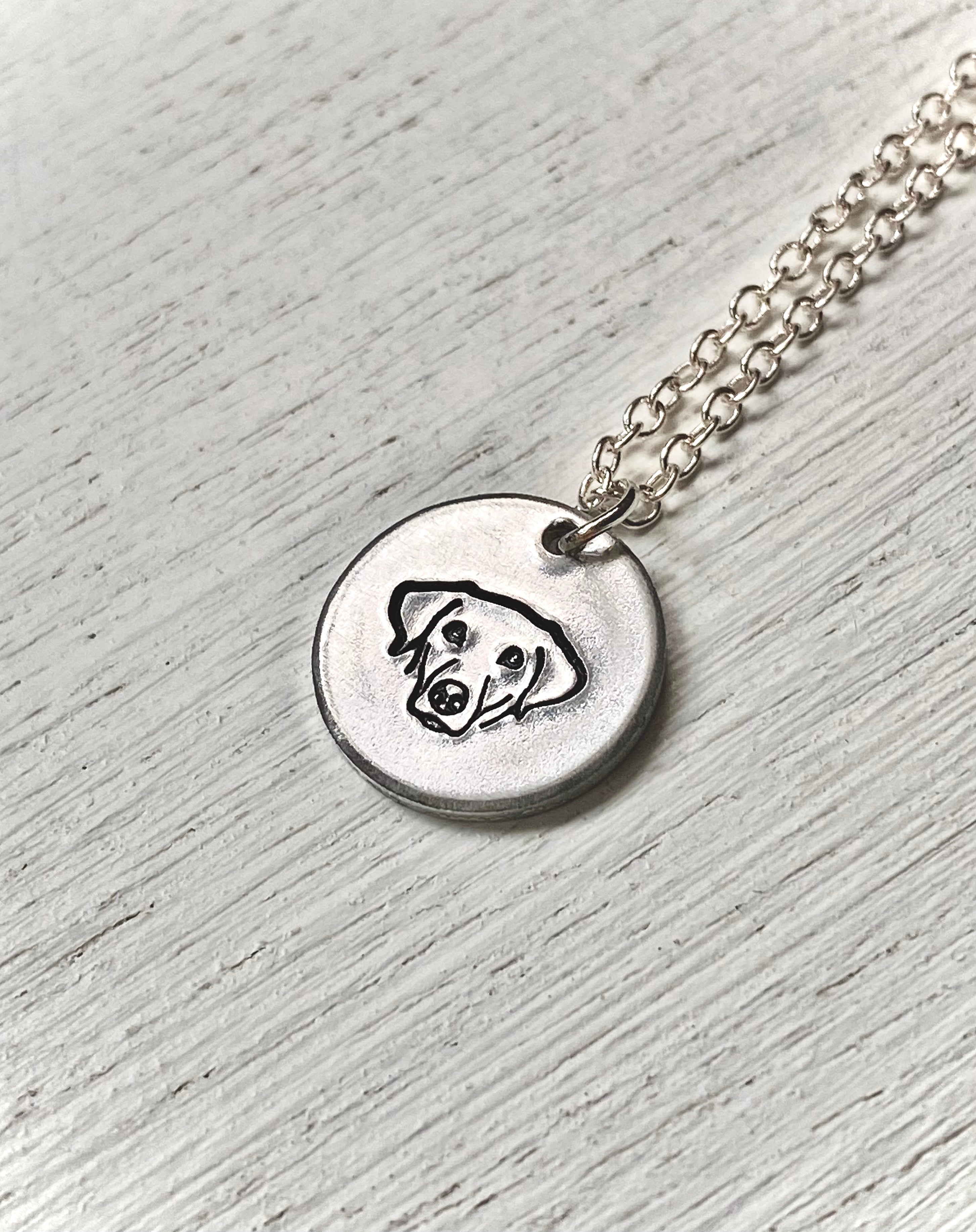 Pet Portrait Necklace- Labrador Retriever – Proper Pet Tags